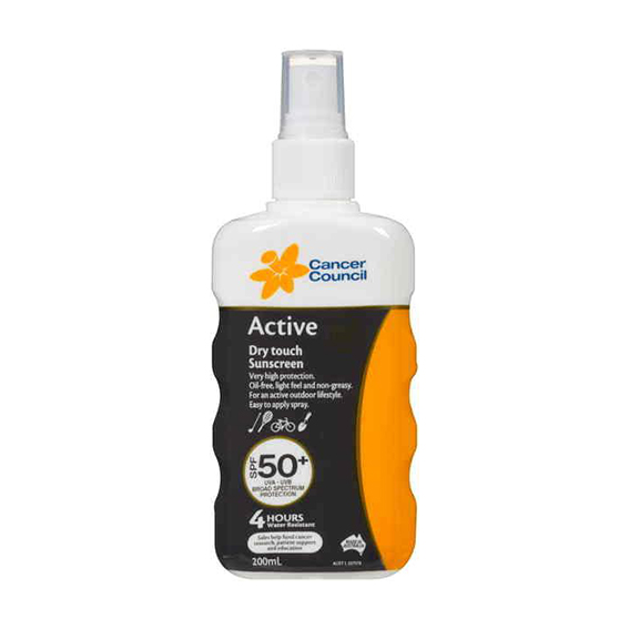 Cancer Council Active 200ml SPF50+ Pump – Medilab Marketplace