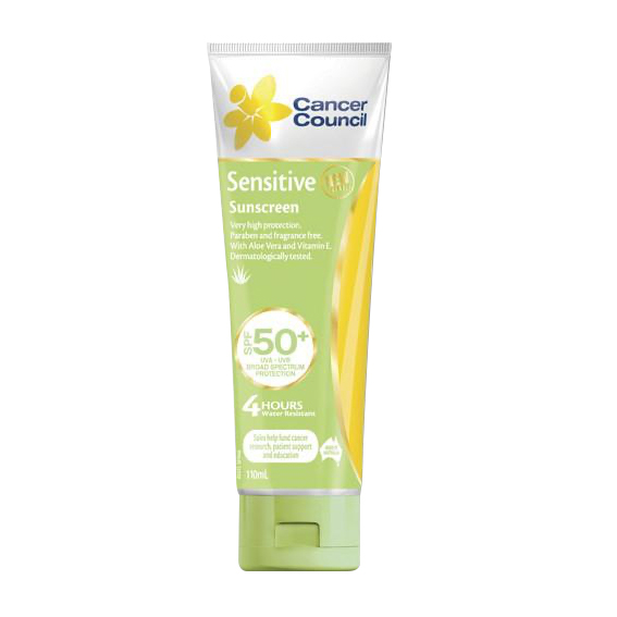 Cancer Council Sensitive Sunscreen SPF50+ 110mL Pump – Medilab Marketplace