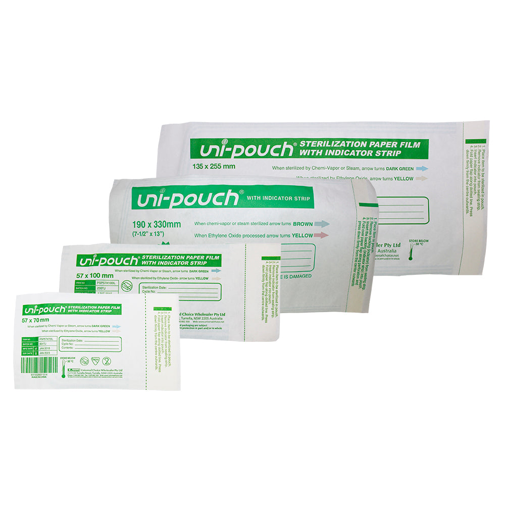 Uni-Pouch Sterilisation Pouch with Indicator 200/Box – Medilab Marketplace
